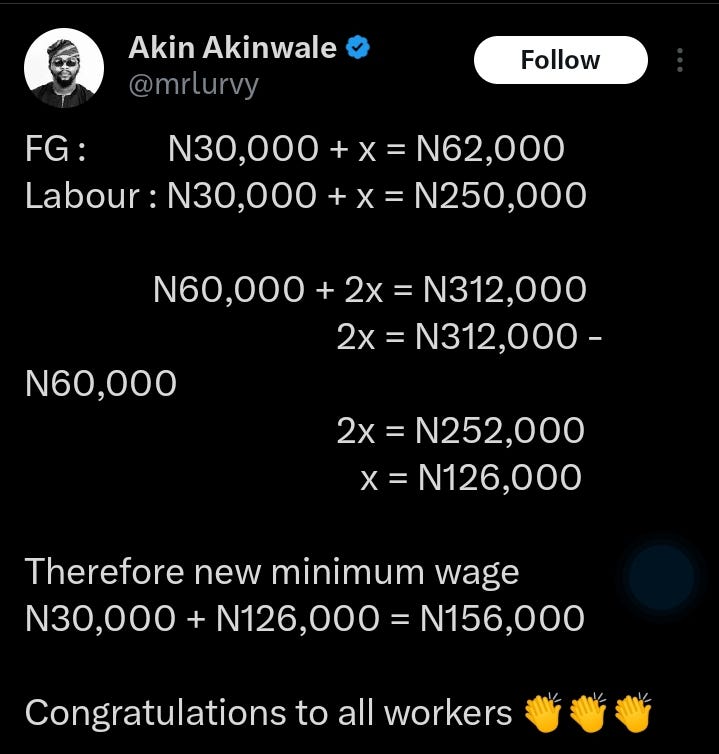 FG Proposes N62,000 Minimum Wage, Labour Demands N250,000: A Growing Wage Disparity | by From ...