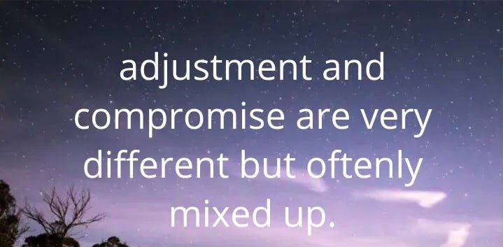 Compromising vs Adjusting. How can one adjust without… | by Rebeca ...