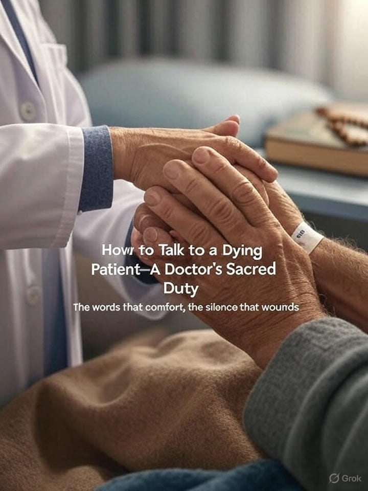 How to Talk to a Dying patient?. Medicine Taught Me to Save Lives, But ...