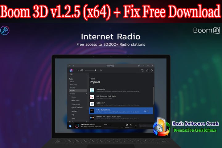 Boom 3D v1.2.5 (x64) + Fix Free Download — BasicSoftwareCrack.com | by Freesoftwarecrack | Aug ...