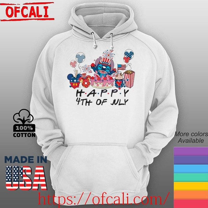 Best Groovy Stitch Happy 4th Of July Shirt - Ofcali Fashion - Medium