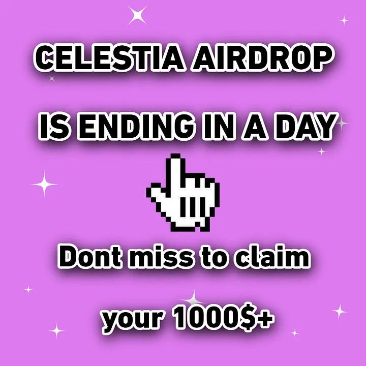 Celestia Airdrop Guide: CLAIM 100 IN $TIA Token FOR EVERYONE! | by Michael StellarLoom | Dec ...