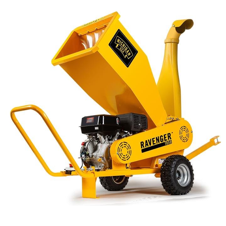 MICHIGAN 18HP 420cc Commercial Petrol Wood Chipper Mulcher — Ravenger ...