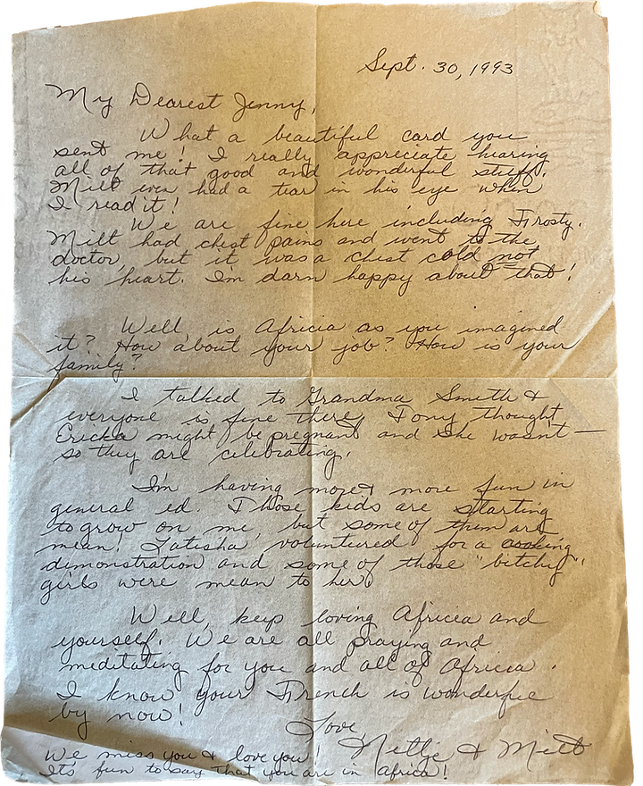 9–30–93 My Dearest Jenny. Letters from Senegal #9 | by Jennifer Moorman ...