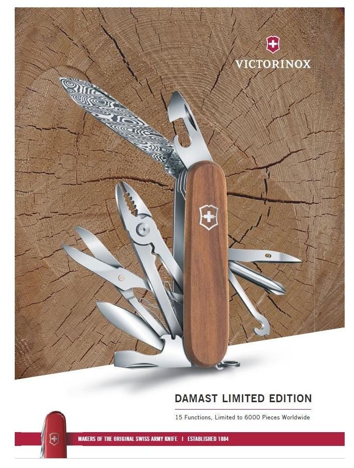 เช็คราคา มีดพับ VICTORINOX รุ่น DELUXE TINKER DAMAST LIMITED EDITION ...