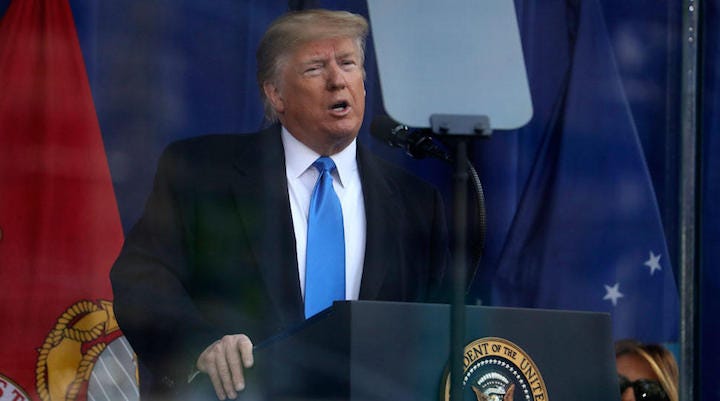 Trump Kicks Off Veteran’s Day Parade Singing Personal Anthem, “Bone ...