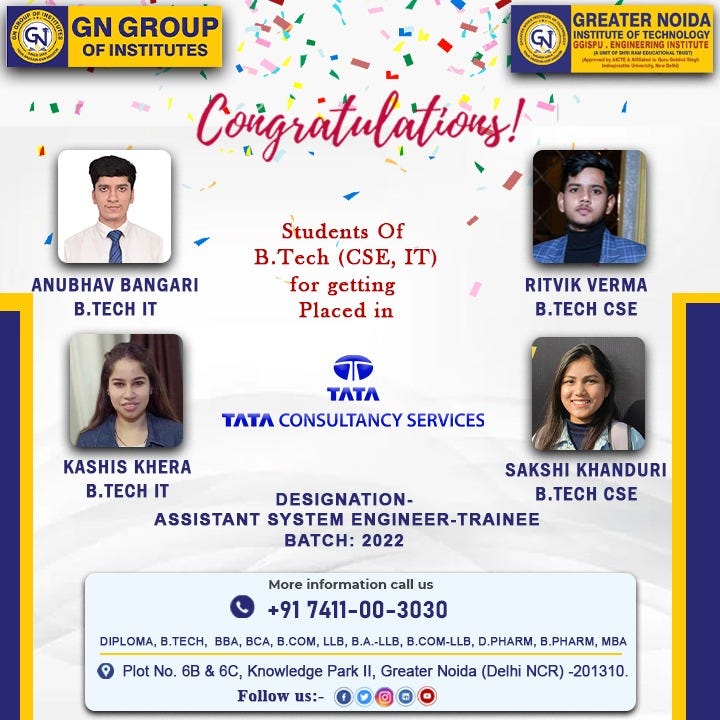 GN Group of Institutes, Greater Noida is proud to extend it’s heartiest ...