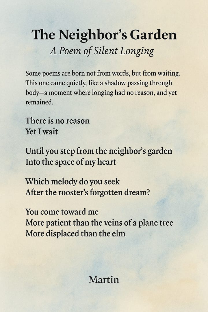 The Neighbor’s Garden — A Poem of Silent Longing | by Avayezehn | Sep ...