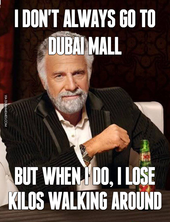 I Don’t Always Go To Dubai Mall… But when I do, I lose kilos walking ...
