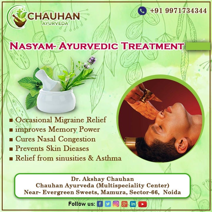 Nasyam treatment Ayurvedic treatment - chauhan Ayurveda Hospital - Medium