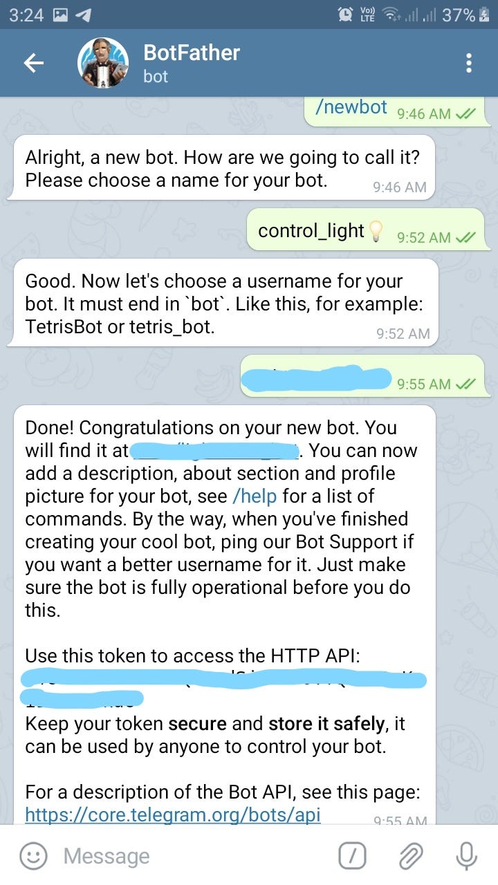 Control Light with Telegram-Bot Using Python | by Saikrishna | Medium