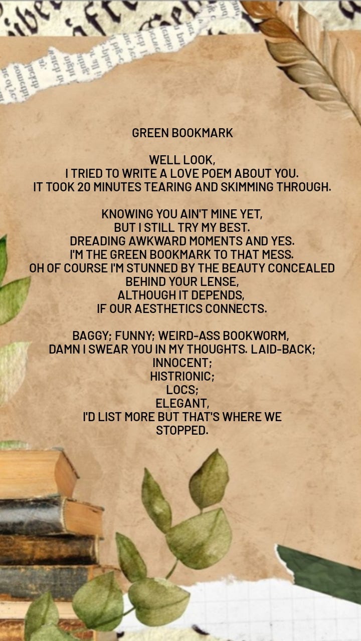Green Bookmark - Siqalo Mdletshe - Medium