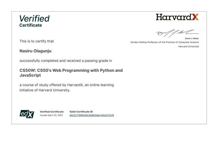 My Experience With Havard’s Web Programming Course (CS50W) | by ...