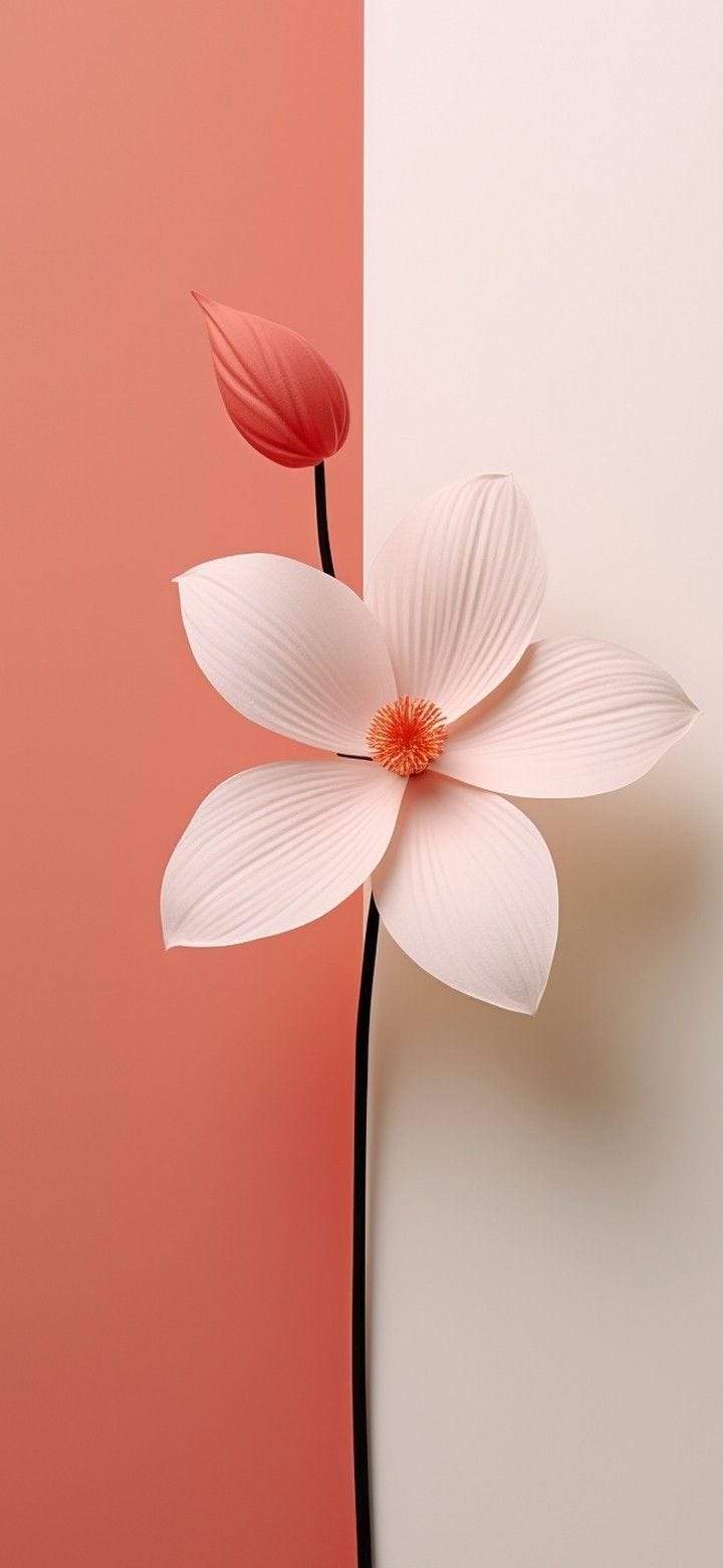 Amongst the lush tapestry of nature, delicate white flowers stand as ...