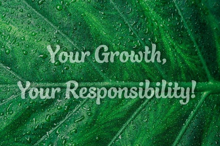 YOUR GROWTH, YOUR RESPONSIBILITY. You’re responsible for becoming the ...