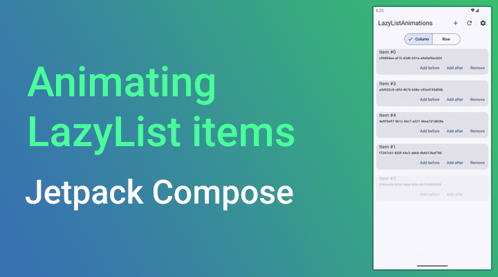 Animating LazyList items in Jetpack Compose | by Gergely Kőrössy | Medium