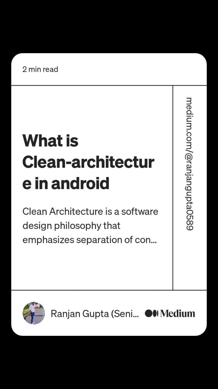 What is Clean-architecture in android | by Ranjan Gupta (Senior Android ...