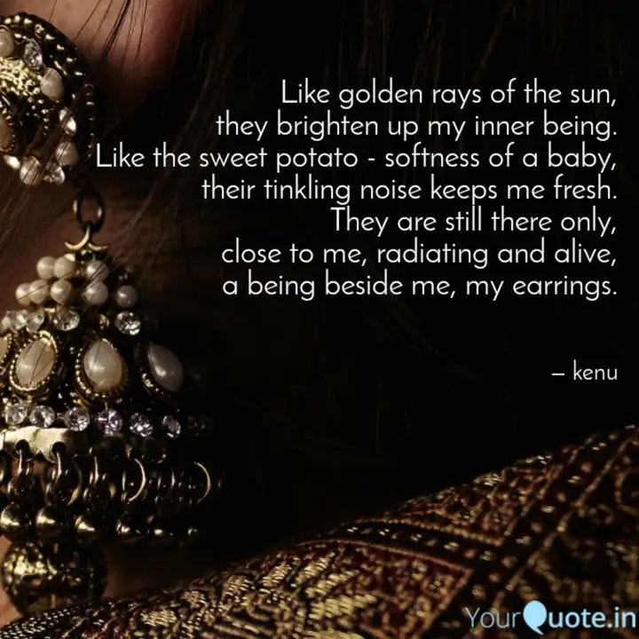 Writing on my earrings. How is it? | by Krena Sasitharan | Medium