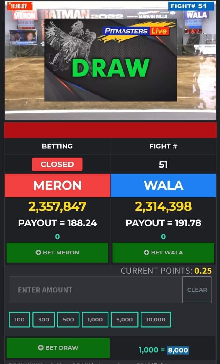 The Online “SABONG" Cockfighting Bet on meron or bet on Wala and also ...