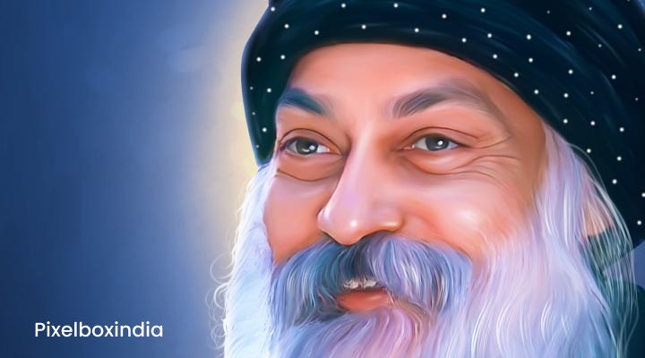 Painting Silence — Osho in Digital Art | by Pixelboxindia | May, 2025 | Medium