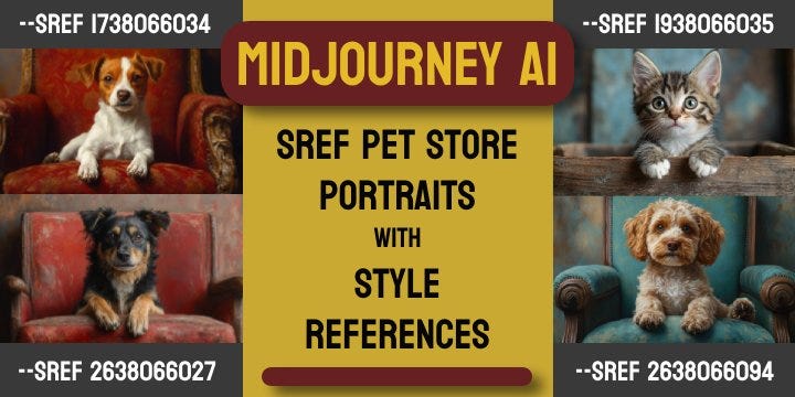 MJ SREF Pet Store Portraits with Style References | by David Bates ...
