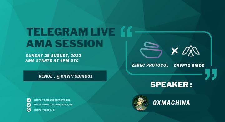 AMA Recap: Crypto Birds × Zebec Protocol | by Crypto Birds | Medium