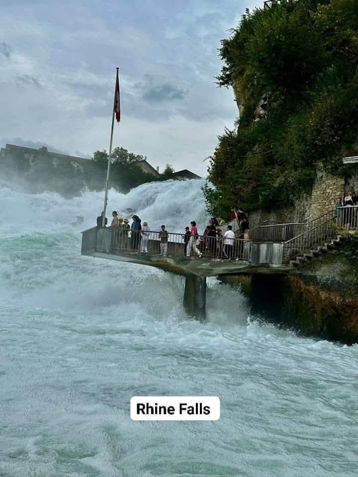 Rhine Falls, located near the town of Schaffhausen in northern ...