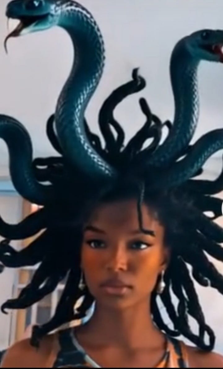 Medusa’s Truth Once a beauty, now a curse, A tale of pain, a fate ...