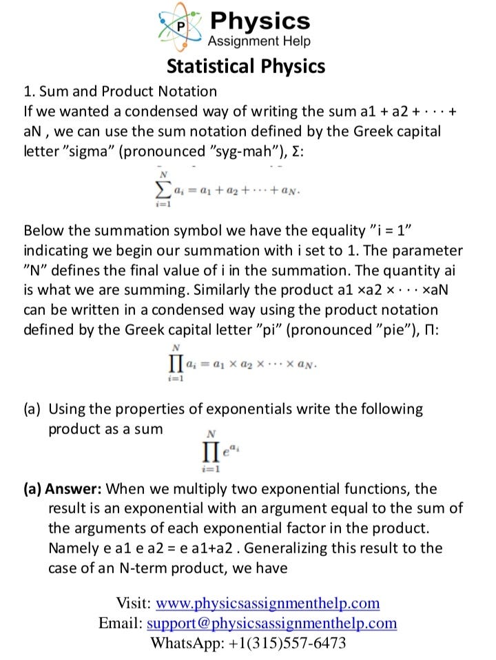 STATISTICAL PHYSICS We have a team of experts who are committed and ...