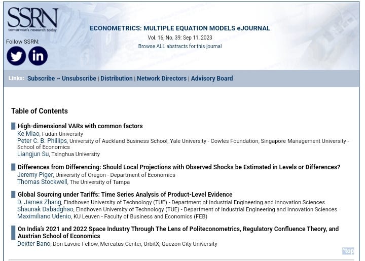 My supporting paper for my preliminary paper on Politeconometrics and Regulatory Confluence ...