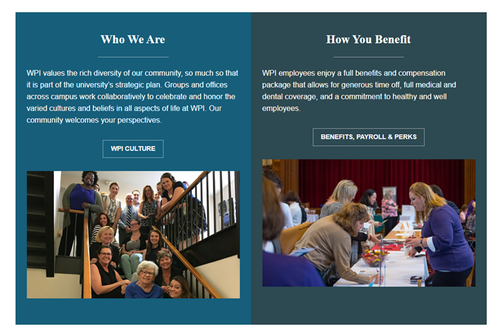 Good Design for WPI. The WPI Careers page expresses some… | by Jeremy ...