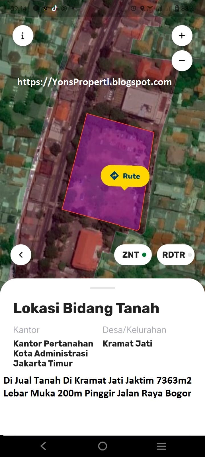 Jual Tanah Kramat Jati Jaktim 7ha kontur Rata Sertifikat HGB | by ...