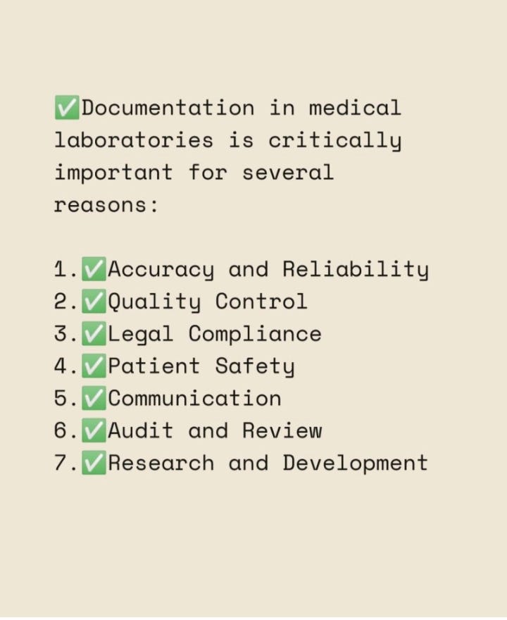 Documentation in Medical Laboratories | by Sana Ghafoor | Feb, 2024 | Medium