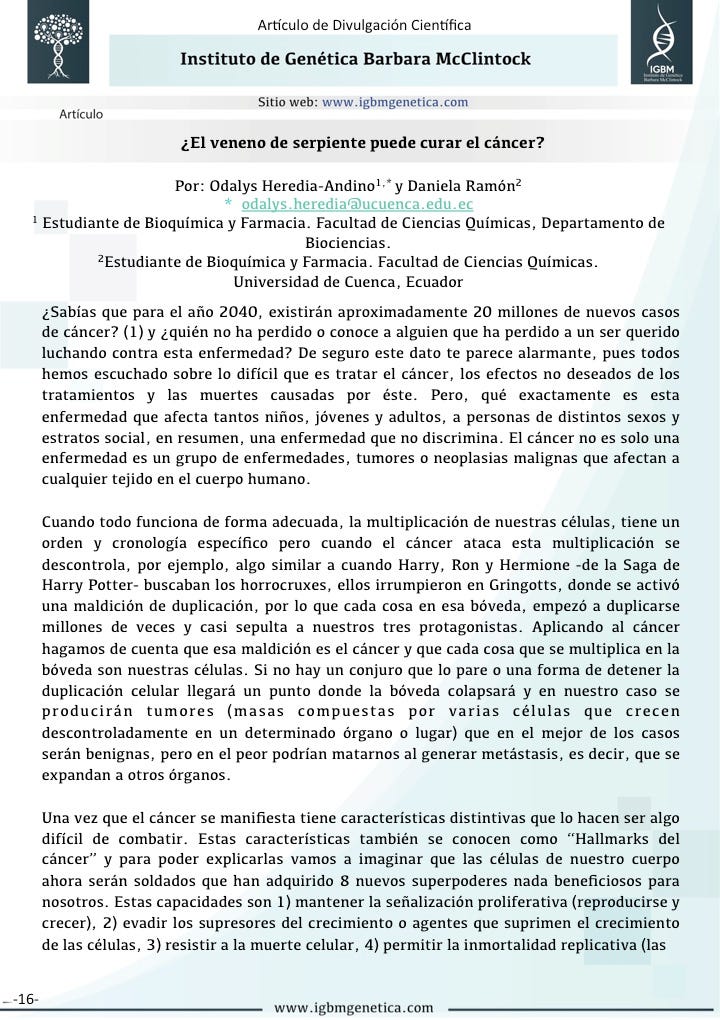 ¿El veneno de serpiente puede curar el cáncer? | by Instituto de ...