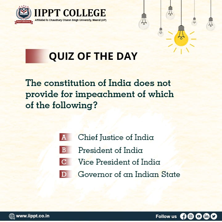 Dive into the Quiz of the Day and let the fun begin. - IIPPT College ...