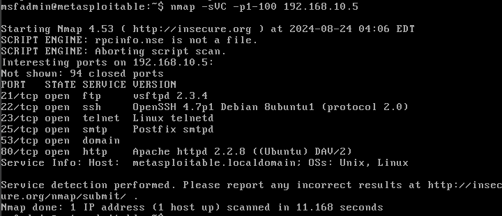 Diving into Metasploitable Ports using NMAP | by Da Jester | Aug, 2024 ...