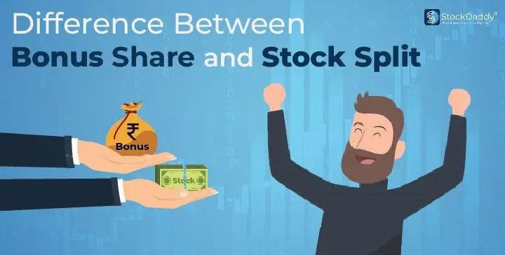 Difference Between Bonus Share And Stock Split | by aditya gupta | Medium
