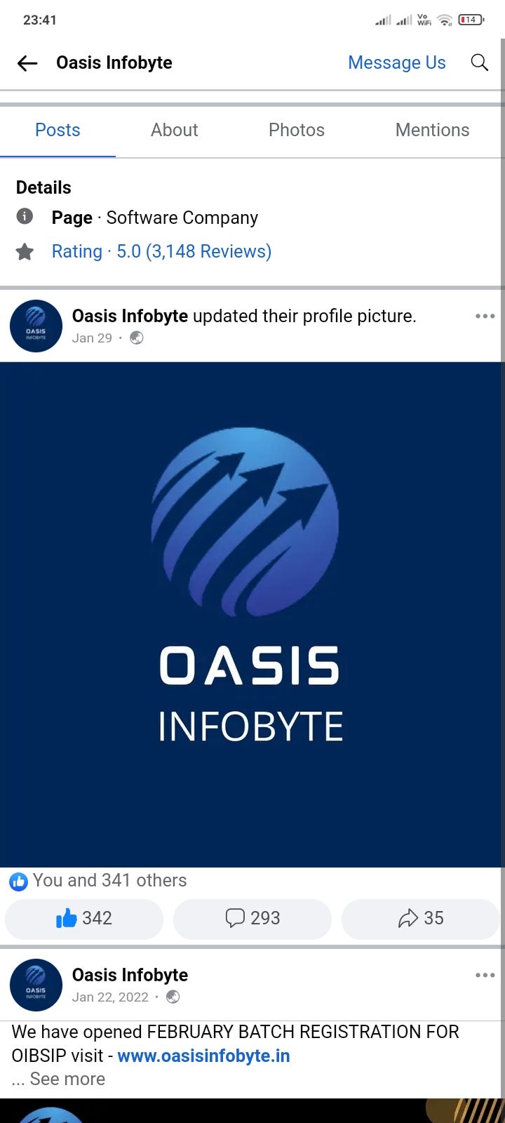 Hello everyone…. Oasis infobyte | by Bharat | Medium