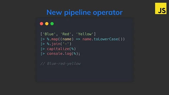 New JavaScript pipeline operator: Transform anything into a one-liner 😲 | by Afzal Imdad | Medium