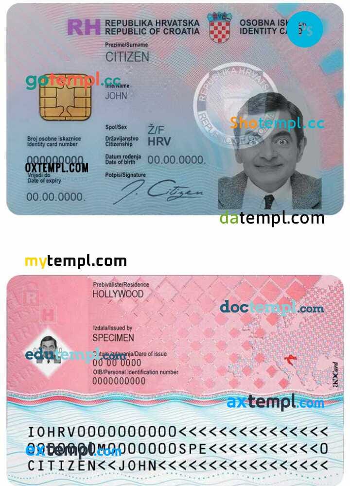 Croatia identification document psd template in PSD format | by Doctempl id | Medium