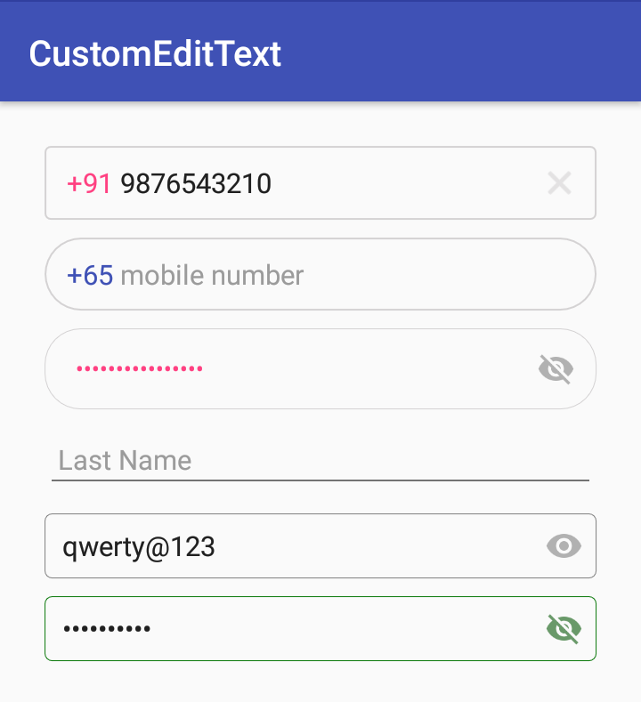 Customized and RoundedEditText. A Collection of features are… | by Raja ...