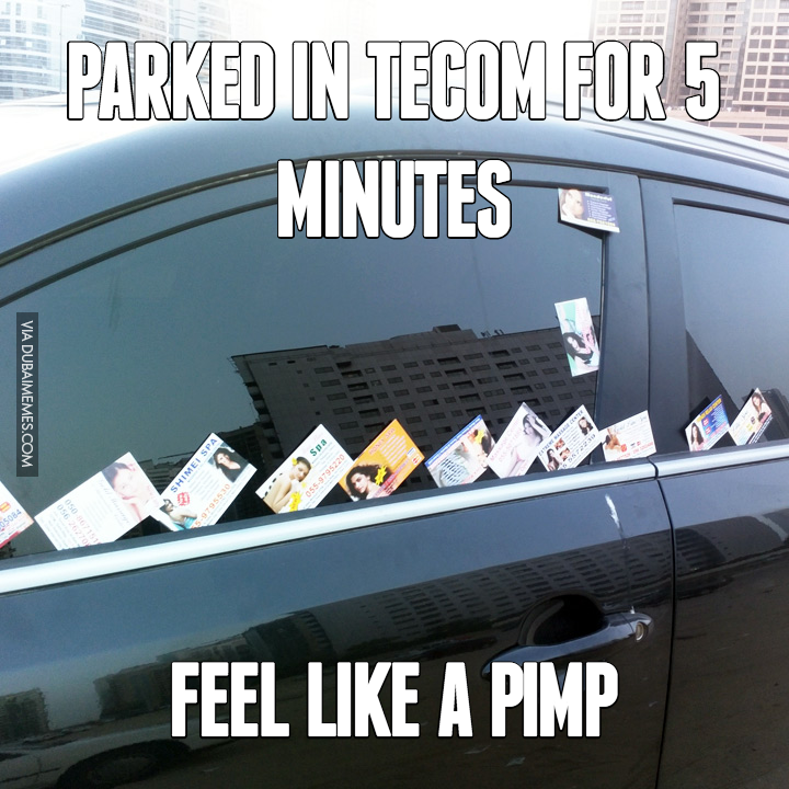 Parked in TECOM for 5 Minutes… Feel Like A PIMP | by DUBAI MEMES | Medium