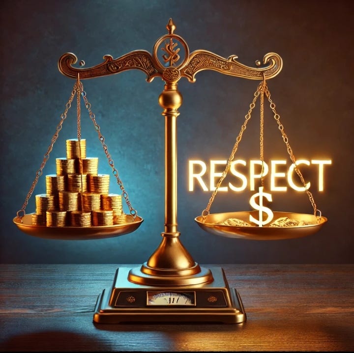 What’s More Important, Money or Respect? | by Anthony M.U | Never Stop ...