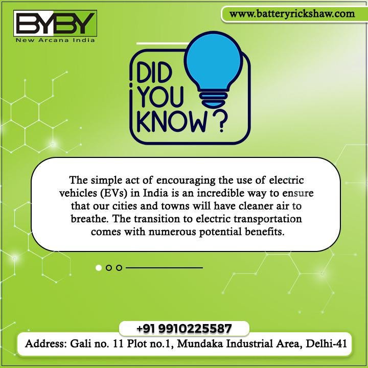 DID YOU KNOW? The simple act of encouraging the use of electric ...