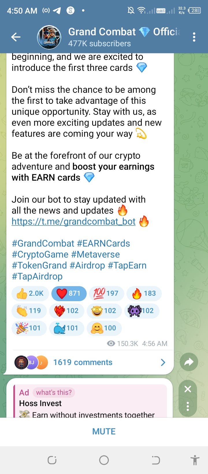 Grand Combat is the next hamster Kombat viral Crypto Game in Telegram ...