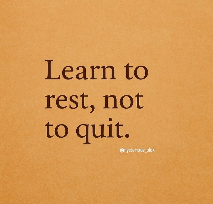 “Learning to Rest, Not Quit” | by Not ordinary | Apr, 2025 | Medium