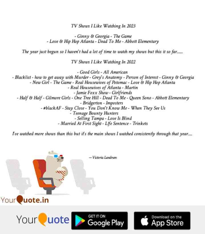 TV Shows I Would Recommend. Have you ever wondered what show should ...