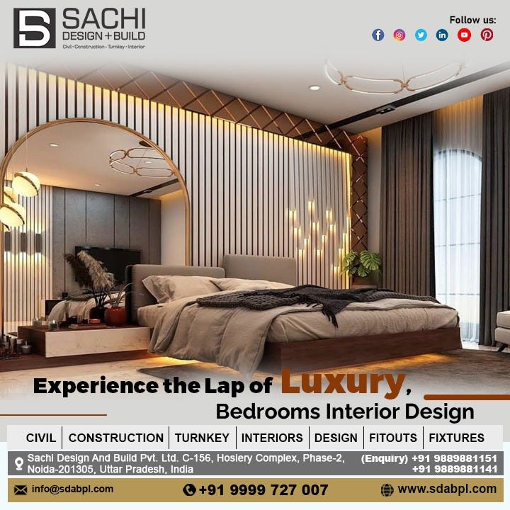 Explore this gorgeous bedroom interior design by Sachi Design And Build ...