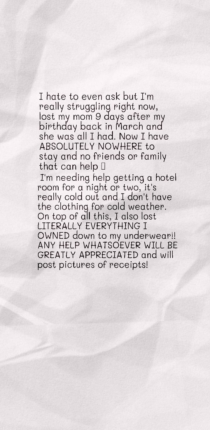 Please anything will help https://cash.app/$hippiiepineapple - Lyda ...