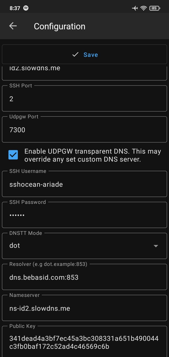 Configuration Protocol SSH-DNSTT on Android(Npv Tunnel) - Ari Ade ...